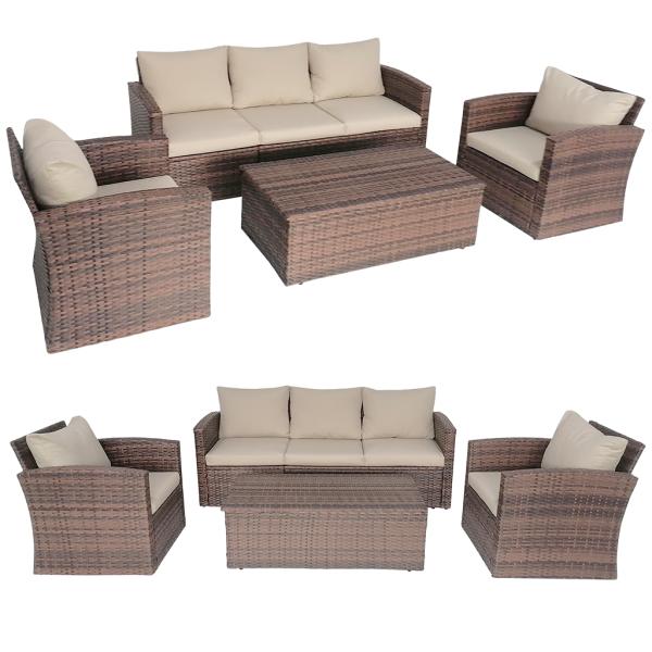 Quality Best Seller 4 Pcs Patio Furniture Set Rattan Sofa Sets Indoor Outdoor Use Steel Frame PE Rattan Wicker Sofa Set Furniture for sale