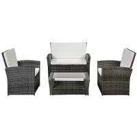 Quality Factory Wholesale Outdoor Furniture 4 Pcs Set Rattan Table and Chair for sale