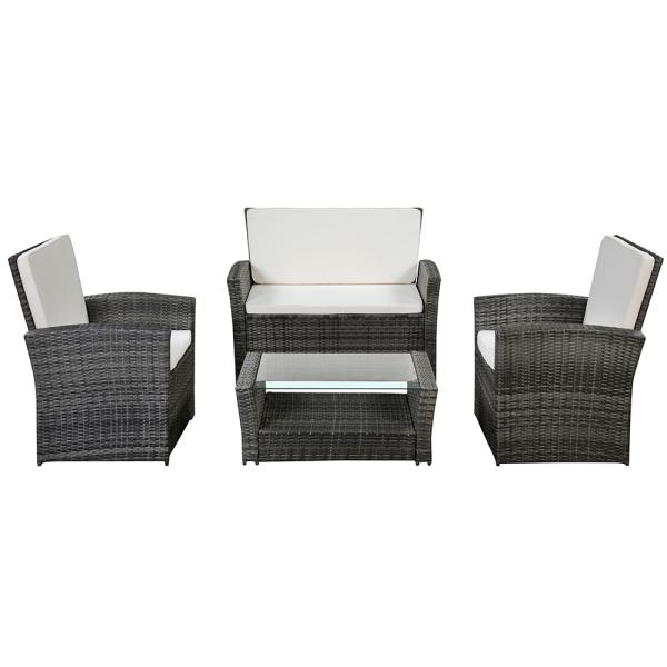 Quality Factory Wholesale Outdoor Furniture 4 Pcs  Set Rattan Table and Chair for sale