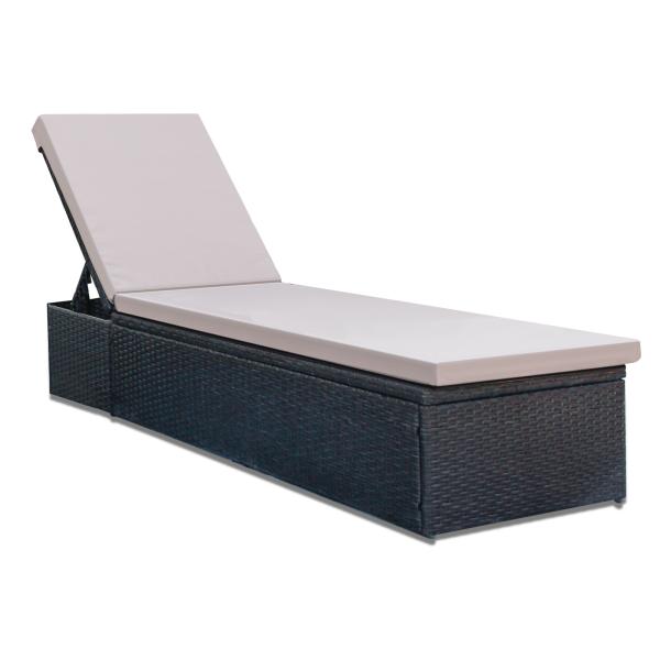 Quality Outdoor Beach Swimming Pool Folding Lounge Chair Sunbed Plastic Customized Sun Modern Furniture Color Feature Weight Eco Origin for sale