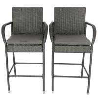 Quality Wholesale Outdoor Rattan High Stool Wicker Bar Chair Home Living Garden Patio for sale