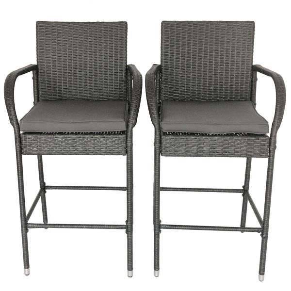 Quality Wholesale Outdoor Rattan High Stool Wicker Bar Chair Home  Living Garden Patio Outdoor Furniture for sale