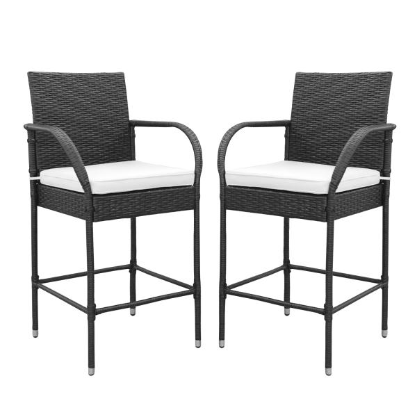 Quality Hot Sale Furniture Garden Chair for Outdoor Set Rattan Barstool High Seat Bar Chairs for sale