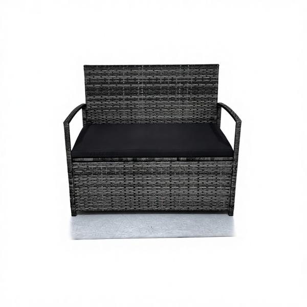 Quality Garden Leisure Storage Waterproof Polyester loveseat Rattan Bench for sale