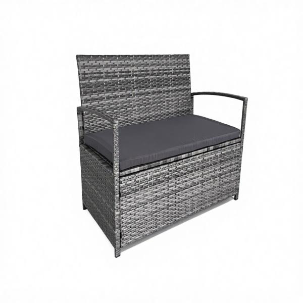 Quality Garden Leisure Storage Waterproof Polyester loveseat Rattan Bench for sale