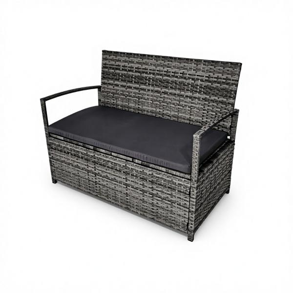 Quality Garden Leisure Storage Waterproof Polyester loveseat Rattan Bench for sale