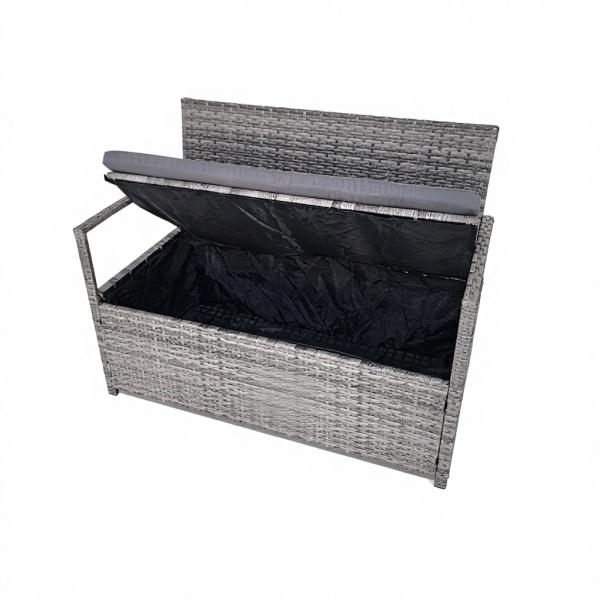 Quality Garden Leisure Storage Waterproof Polyester loveseat Rattan Bench for sale