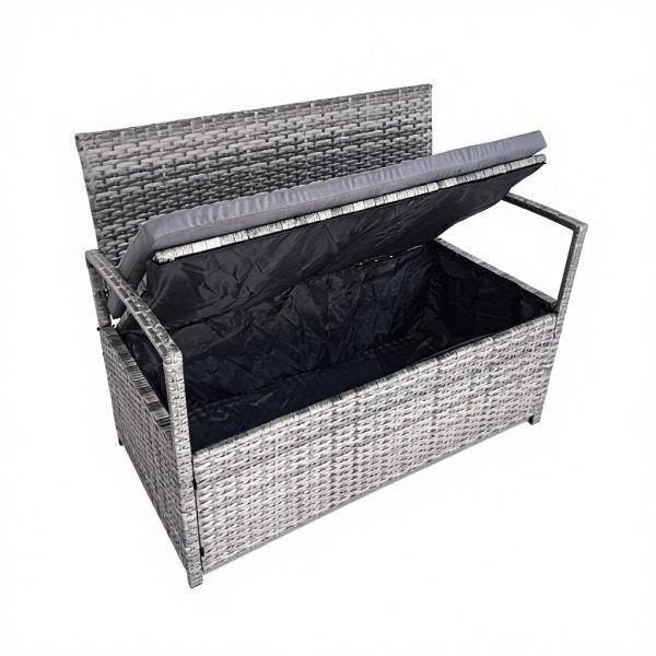 Quality Garden Leisure Storage Waterproof Polyester loveseat Rattan Bench for sale