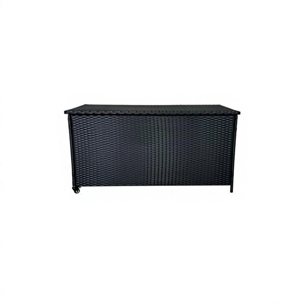 Quality Garden Storage Box with Lid (124x14x59cm) Wicker Chest for Home Organization Blanket Toy & Clothes Storage & Decor for sale