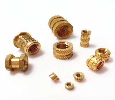 China insertion knurled round nuts thru threaded inserts brass insert nut for sale