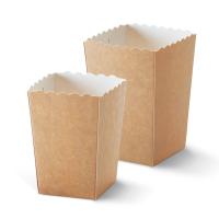 China CMYK Nuggets Biodegradable Disposable Tableware Open Top Popcorn Packaging Box for sale