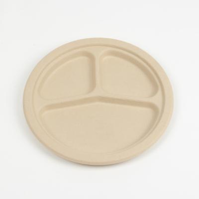 China Renewable 8in 10in Biodegradable Bagasse Tableware Plate Pfas Free Take Out Containers for sale