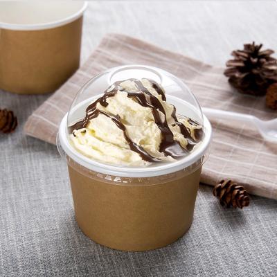 Cina 4oz all'imballaggio eliminabile biodegradabile della tazza del gelato delle stoviglie del yogurt 32oz in vendita