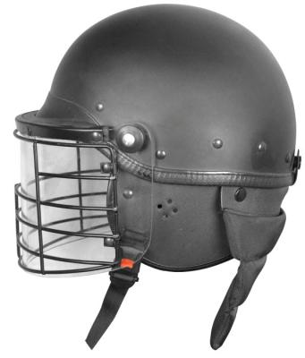 China US Style full face compact resistant police anti riot helmet with metal visor for sale