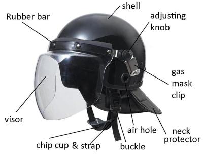China Light weight  Anti Riot Tactical Helmet with metal visor for sale
