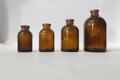 Cina 10ml- 100ml Ups tipo Ii Iii fiala di vetro ambrato/trasparente modellato per confezioni di iniezione di polvere farmaceutica e veterinaria in vendita