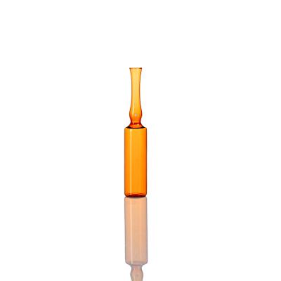 China ISO standard size 25ml glass medical amber bottles ampoule vials tubular vial bottle of cosmetic for sale
