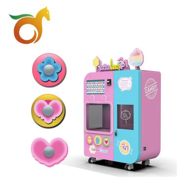China Automatic Clean Fairy Floss Vending Machine 110V-240V Flower Cotton Candy Machine for sale