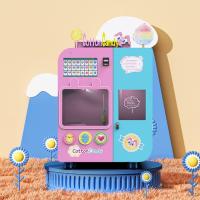 China Double Nozzle Smart Cotton Candy Maker Outdoor Work Cotton Candy Vending Machine for sale