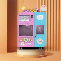 China Multi Language Smart Candy Floss Maker 700W-2500W Robot Cotton Candy Vending Machine High Yield for sale