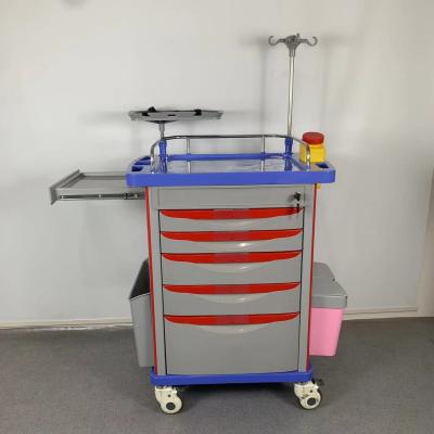 China Medication Trolley Hospital Medical Emergency Trolley Crash Cart for sale