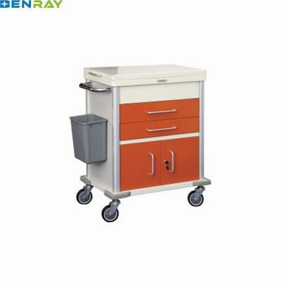 China 660 x 420 x 950 mm stalen noodvergrendelbare medische trolley Te koop