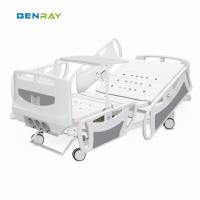 Quality 3 Function Manual Crank Medical Hospital Bed With Central Brake for sale