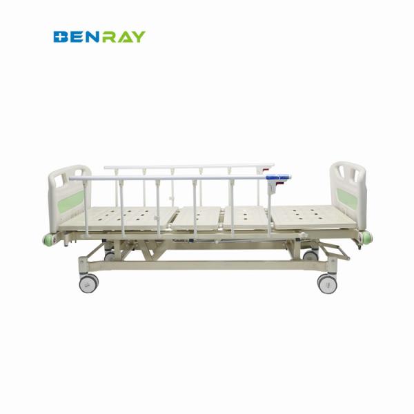 Quality Two Manual Crank System Medical Hospital Bed With Protection Bumper for sale