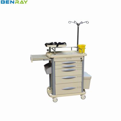 China Hospital Cart ABS Emergency Trolley for sale