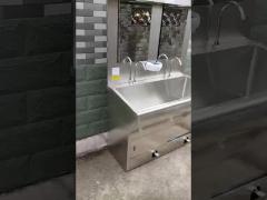 304 stainless steel wash sink with mirror foot control