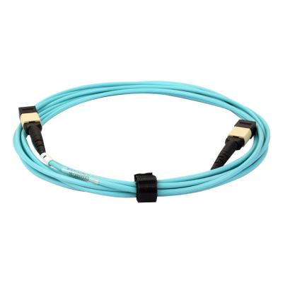 China MTP Female to Female 12 Fibers OM4 (OM3) 50/125 Multimode Trunk Cable, MPO patchcord for sale