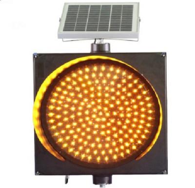 China Best price 400mm solar LED Amber Warning Light solar traffic light for sale