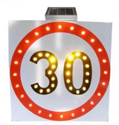 China Solar powered speed limit led traffic warning sign solar traffic sign for sale