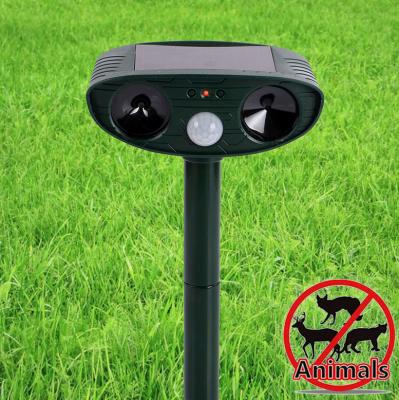 China Solar Sonic Ultrasonic Electronic Led Animal Dog Cat Pest Insect Repeller Away Chaser Stop for sale