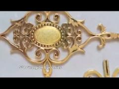 Glans Georgische de Bar Decoratieve Bloemen van Oppervlakte Gouden 5*8mm Vensters