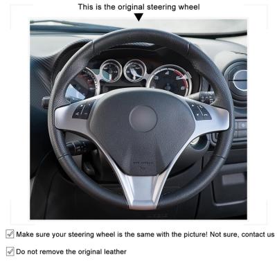 China Zwarte suede auto stuurwiel hoes voor Alfa Romeo Giulietta 2010-2014 MiTo 2008 2009-2011 2012-2015 Te koop