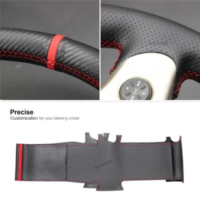 China Costura à mão Acessórios de automóveis de couro PU preto Cobertura do volante para Alfa Romeo 159 2007 à venda