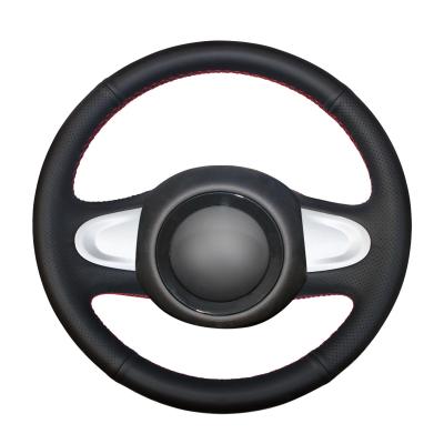 China Capa do volante de colagem manual de couro PU personalizada para MINI Cooper Clubman Roadster conversível à venda