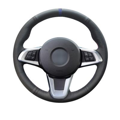 China Capa do volante de couro genuíno preto moderno para BMW Z4 E89 2009-2016 Fácil de instalar à venda