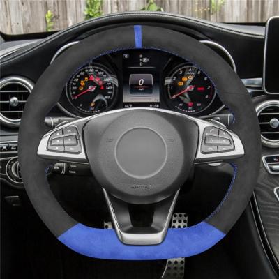 Cina Mewant Alcantera copertura del volante per Mercedes C E S SL GLC GLE CLA CLS classe AMG in vendita