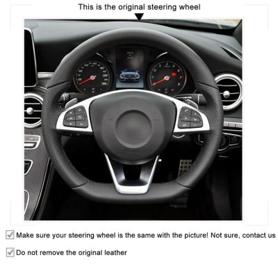 Cina Mewant Alcantera copertura del volante per Mercedes C E S SL GLC GLE CLA CLS classe AMG in vendita