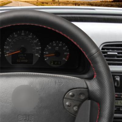 Cina CLK-Class W208 C208 E-Class W210 G-Class W463 2000 2001 2002 2003 Copertura del volante a cucitura a mano su misura in vendita