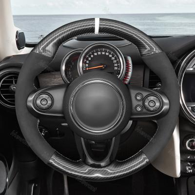 Cina 2014-2020 MINI CLUBMAN Aggiungi un tocco di eleganza con la copertura del volante in carbon suede in vendita