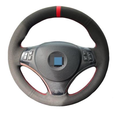 Cina Copertura del volante cucita a mano per BMW E90 E91 E92 E87 E81 E82 E88 X1 E84 M3 325i 330i 335i in vendita