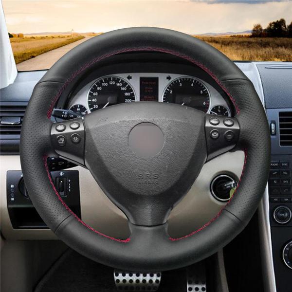 Quality Artificial Leather Custom Hand Sew Steering Wheel Cover for Mercedes Benz W211 for sale