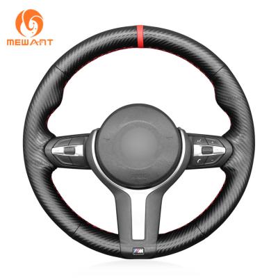 Cina Fan Club MEWANT Copertura del volante in fibra di carbonio nera per BMW Serie 1 2 3 F22 F23 F30 F34 F32 F33 F36 F10 F07 F12 F13 F06 F39 F25 in vendita