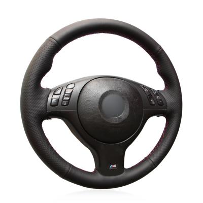 Cina Copertura del volante con filo bianco cucito a mano per BMW M3 M5 E36 E46 E39 E53 E31 X5 330i 540i 525i 530i 330Ci 6 velocità in vendita