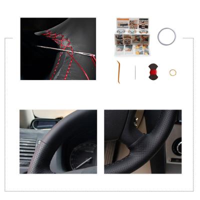 Cina Skoda Fabia 2005-2010 OCTAVIA Coperchio del volante in pelle artificiale nera su misura in vendita