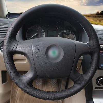 Cina Skoda Fabia 2005-2010 OCTAVIA Coperchio del volante in pelle artificiale nera su misura in vendita
