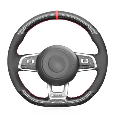 폭스바겐 골프 7 GTI 골프 R MK7 폭스바겐 폴로 GTI 스키로코 탄소 부드러운 수레 스티어링 휠 커버